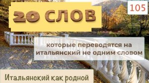Эти 20 слов переводятся на итальянский язык не одним словом – 105