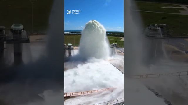 This Is How NASA's Water Jet System Protects A Rocket Launch