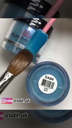 TNBL GLAM AND GLITS ACRYLIC POWDER SWATCH - DA84 DEEP BLUE (Diamond Collection)