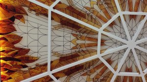 Витражная плёнка по индивидуальным размерам на фальш-окне.