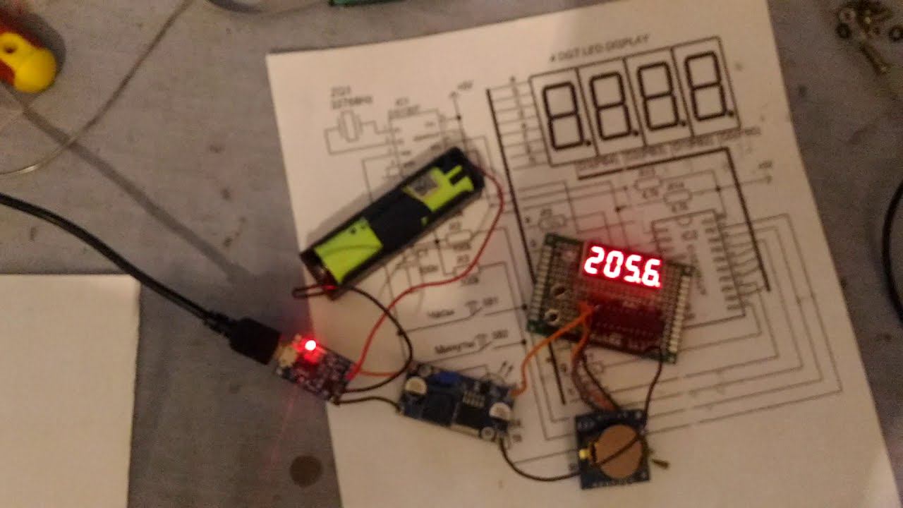 Часы для гаража на  Attiny 2313.
