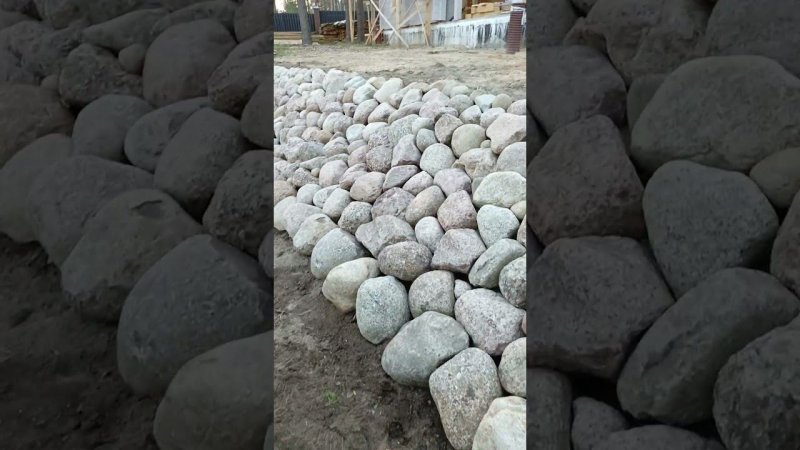 Кладка из природного камня. Подпорные стены из камней.