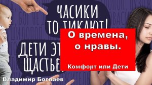 Владимир Боглаев: О времена, о нравы. Комфорт или дети?
