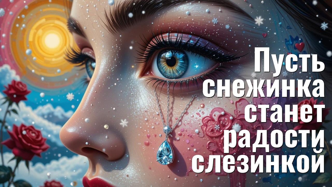 Валентинка ТЕБЕ ❤️ЛЮБИМЫЙ! "Пусть снежинка станет радости слезинкой" #14февраля #музыкальнаяоткрытка