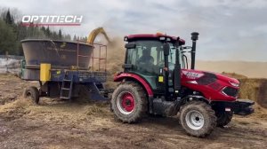 Работа трактора ОПТИТЭК серии ATLAS TB 854 с измельчителем кормов