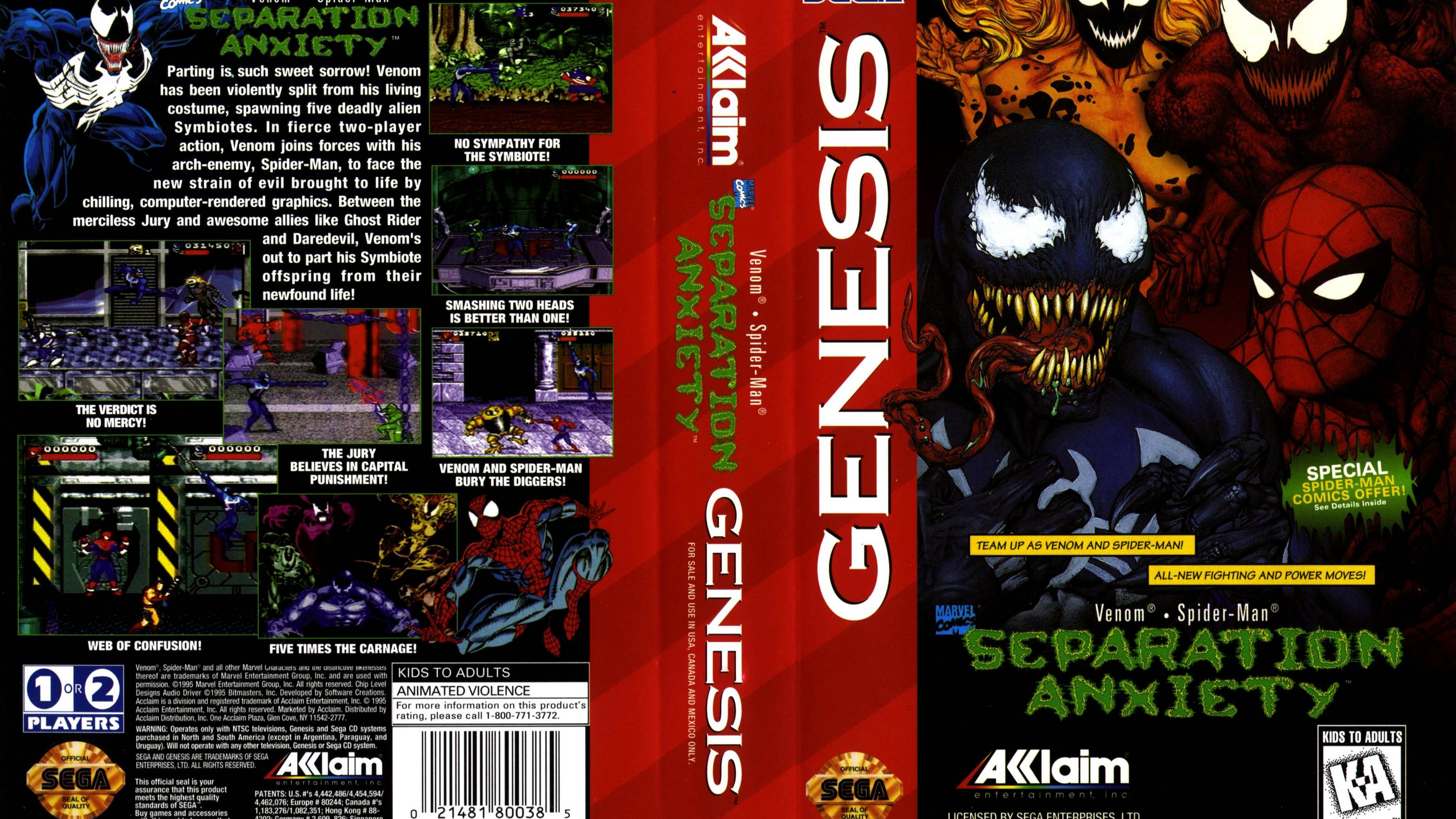 Spider-Man and Venom: Separation Anxiety // Sega // Full Game // Longplay // 1440p, 60 fps