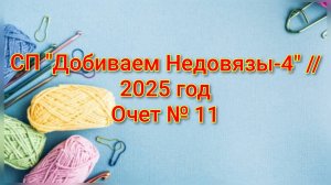 СП "Добиваем Недовязы-4 //2025 год//Очет № 11// Организатор СП  Марина Стогова