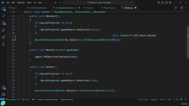 9 -Deselecting Units with the Event Bus