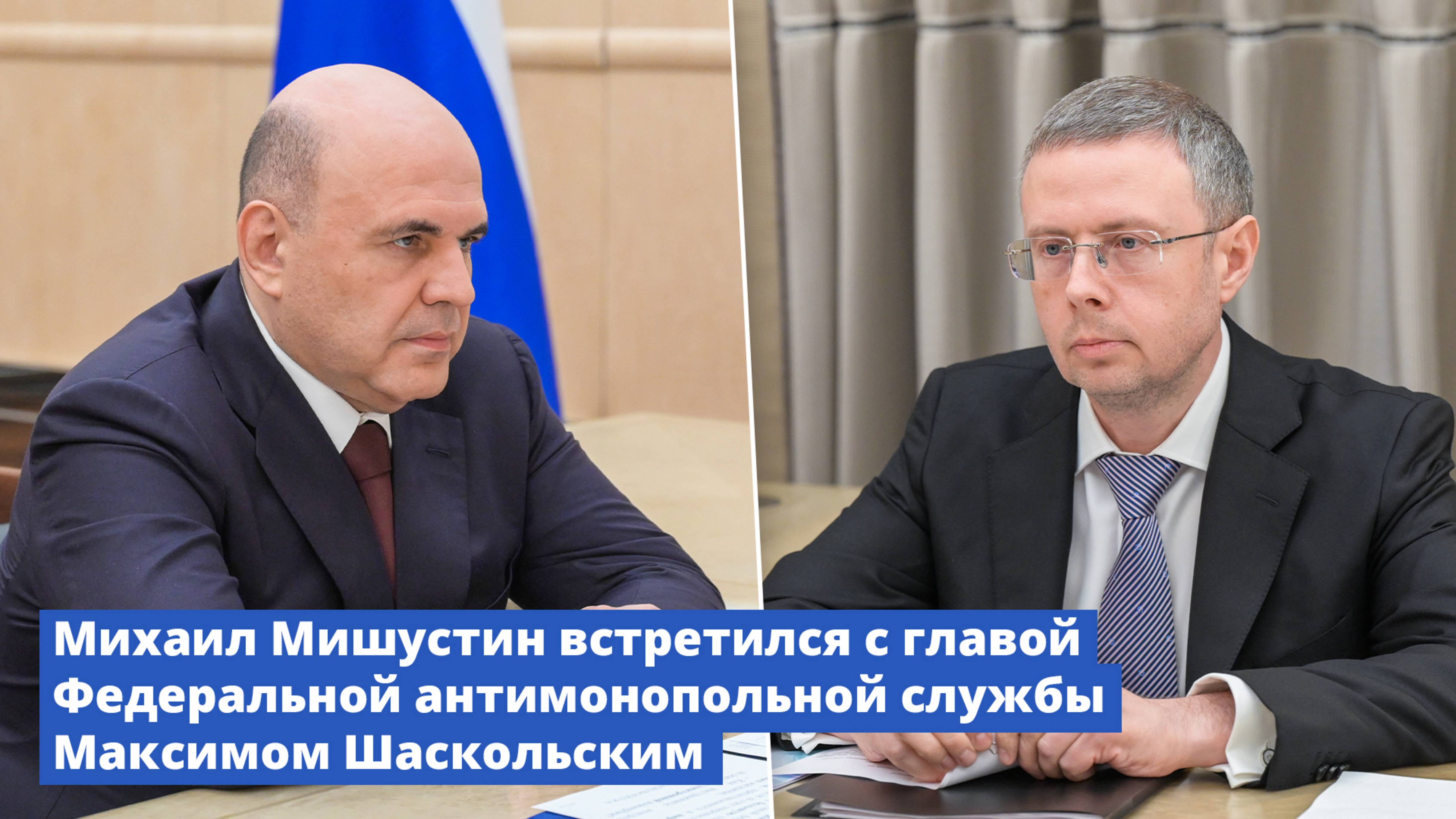 Михаила Мишустина встретился с руководителем Федеральной антимонопольной службы Максимом Шаскольским