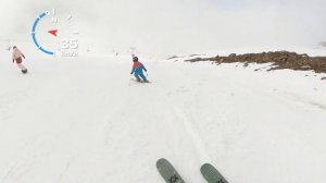 Домбай 20.03.2023 Кристина катает