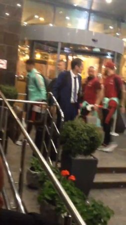 Как встретили Роналду в Казани возле отеля Рамада. Cristiano Ronaldo in Kazan.