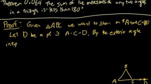 The Sum Of Two Angles In A Triangle Is Less Than 180 Theorem 0.064