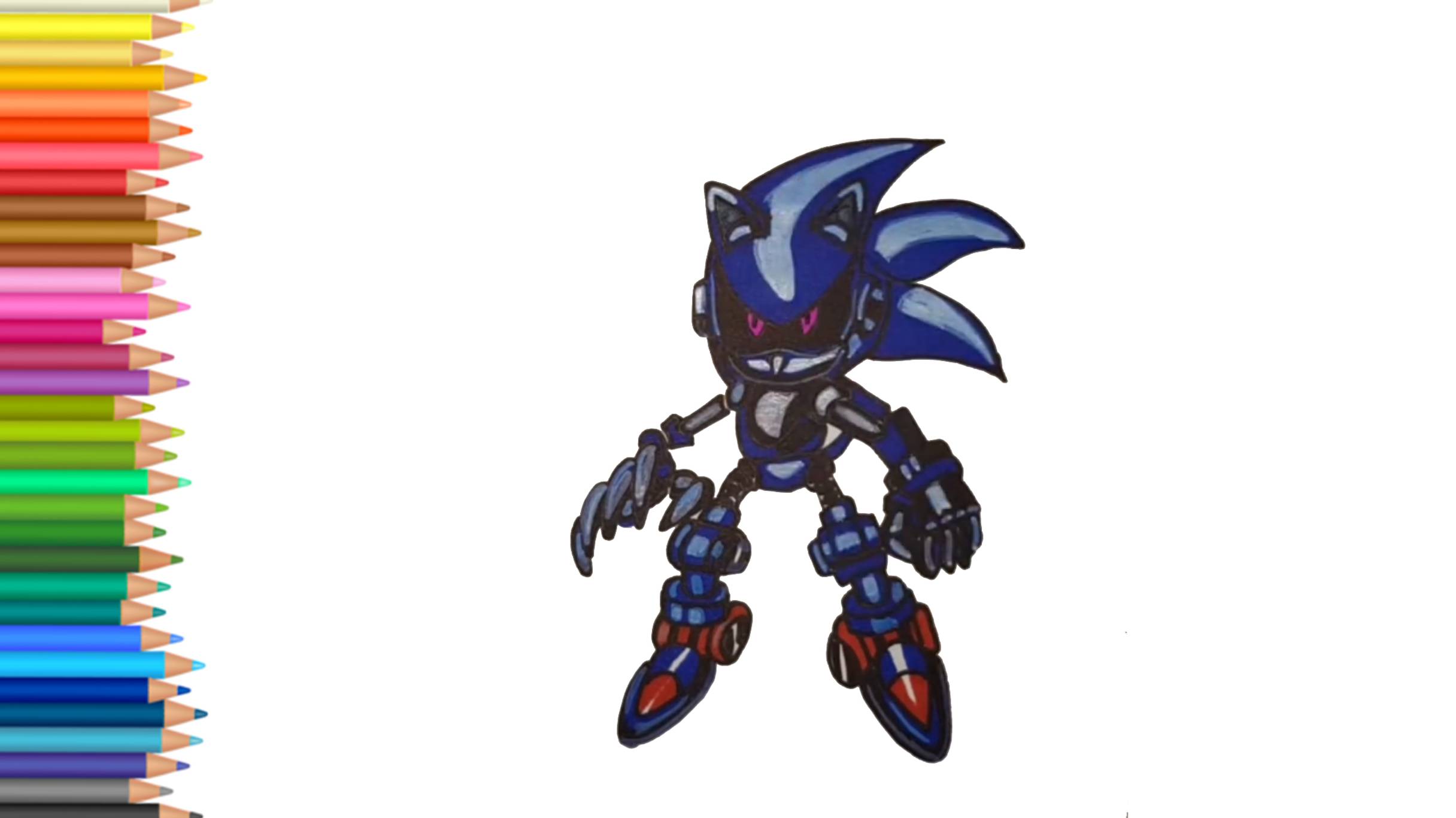 Как нарисовать Соника Меха🙂