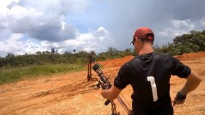 teste das cordas caseiras do arco leopard 70 lb