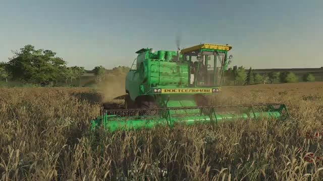 Farming Simulator 19/Карта Ягодное/Уборочная на Нива ск5,Дон1500Б,Газ53,Камаз.