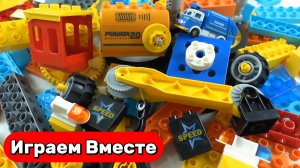 Играем в конструктор 🚜 Собираем экскаватор-погрузчик и кран, строительная техника своими руками 🚜
