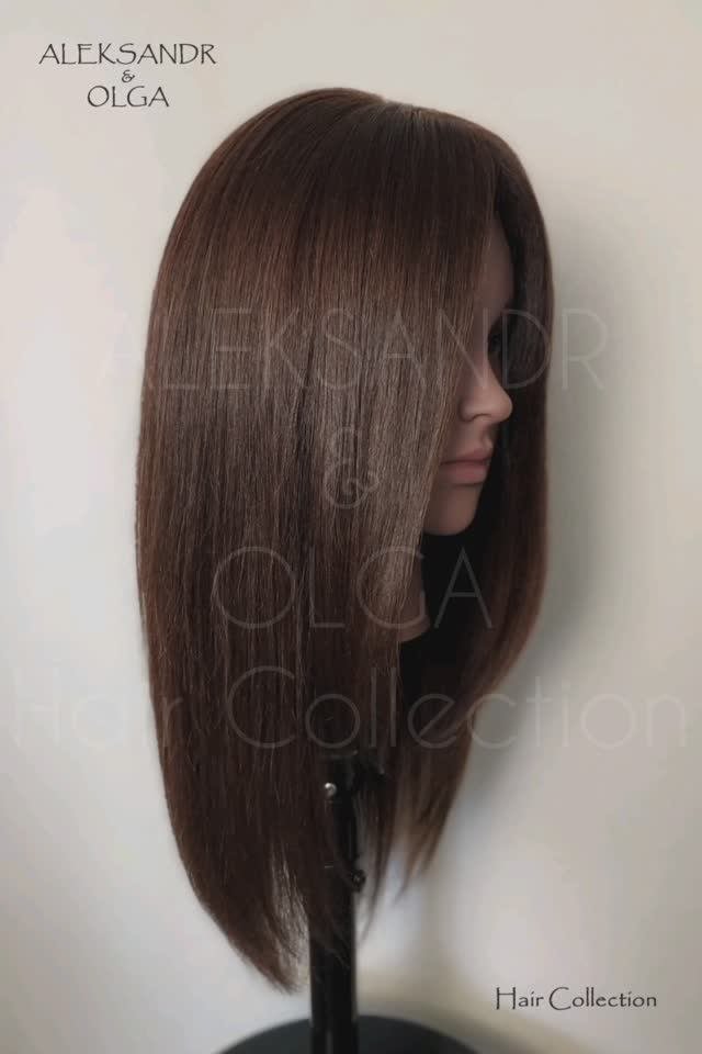 ПАРИК combo - на моно (с имитацией кожи головы) #парик #натуральныйпарик #изделияизволос