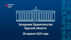 Заседание Правительства Курской области. 28 апреля 2025 года