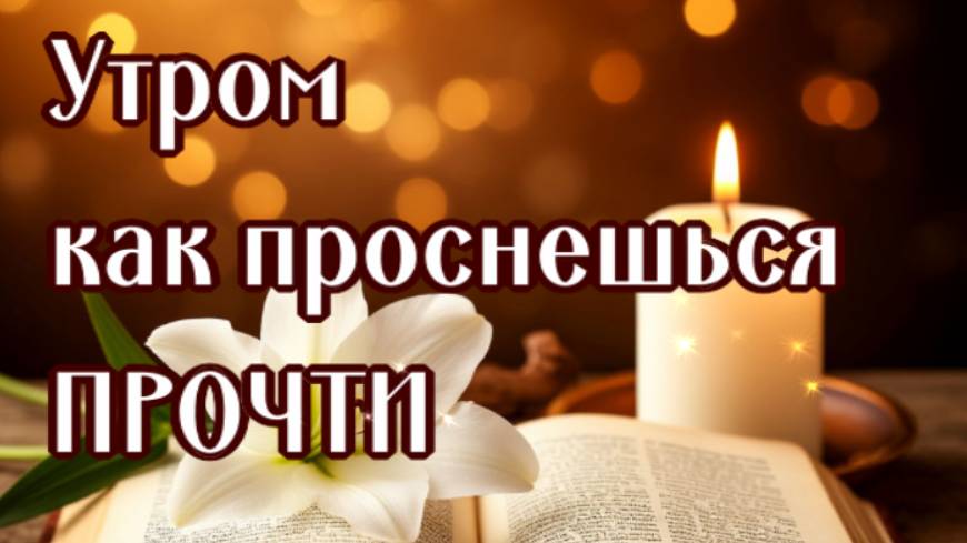 УТРОМ КАК ПРОСНЕШЬСЯ ПРОЧТИ