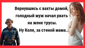 Голодный муж начал рвать на жене трусы... Новые Анекдоты! Свежие Анекдоты! Юмор! Смешные анекдоты!