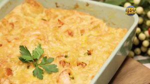 Пирог с лососем и овощами. Если хочется приготовить простой ужин!