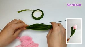 Тюльпан из синельной проволоки / Синельная проволока мастер класс #tulip #flowers #craft