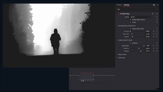 КАРТА ГЛУБИНЫ в DaVinci Resolve за 3 минуты