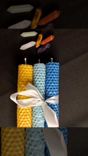 Заряженные восковые обрядовые свечи с травами