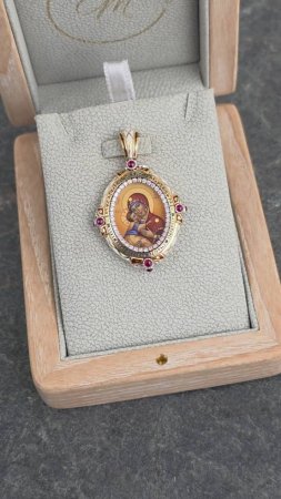 Нательная икона Владимирской Пресвятой Богородицы и Николая Чудотворца