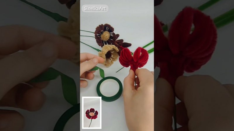 Синельная проволока цветы как делать Pipe Cleaner /  DIY / Tutorial / мастер класс