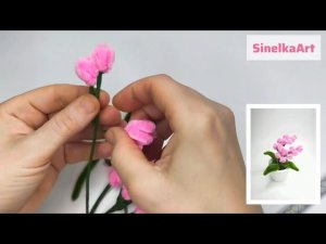 Цветы из синельной проволоки / Синельная проволока мастер класс #diy
