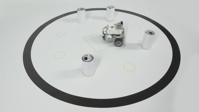 2.2.3 | Четыре кегли в круге | Уроки робототехники. Level 1