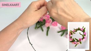 Венок на голову из синельной проволоки своими руками
