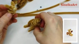 Детские поделки - белка /  DIY / Tutorial / Синельная проволока мастер класс