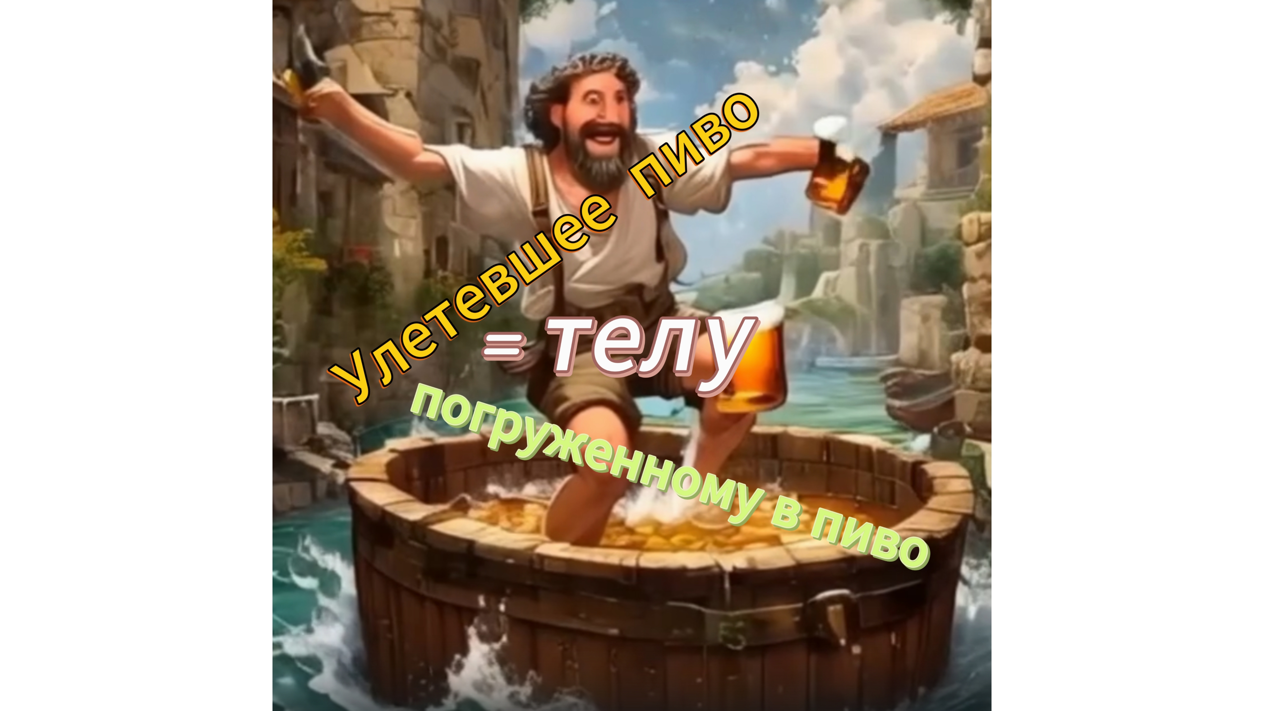 Закон Архимеда в пиве The Law of Archimedes in the beer