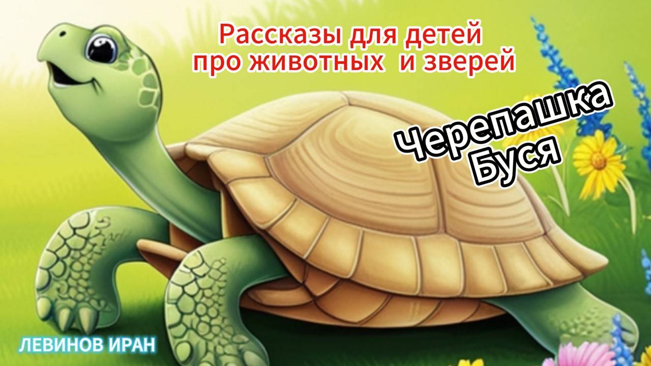 Черепаха. Сказка про Черепашку Бусю. Рассказы для детей про животных и зверей. Левинов Иран.