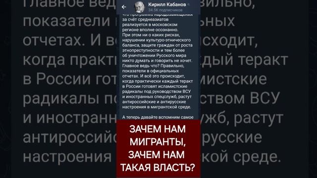 Зачем нам мигранты? Зачем нам такая власть? (29.04.25)