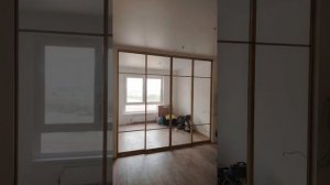 перегородка раздвижная в комнату прозрачное стекло