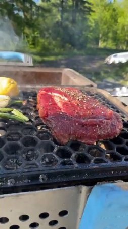 Fresh & Charred Green Onions Chimichurri Steak #shorts #amazing #foodlovers