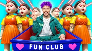 У Таноса из Игры в Кальмара Есть ФАН-КЛУБ Экстремальные прятки в Squid Game!