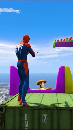Spiderman PS4 Ragdolls #shorts #spiderman #funny #gtav