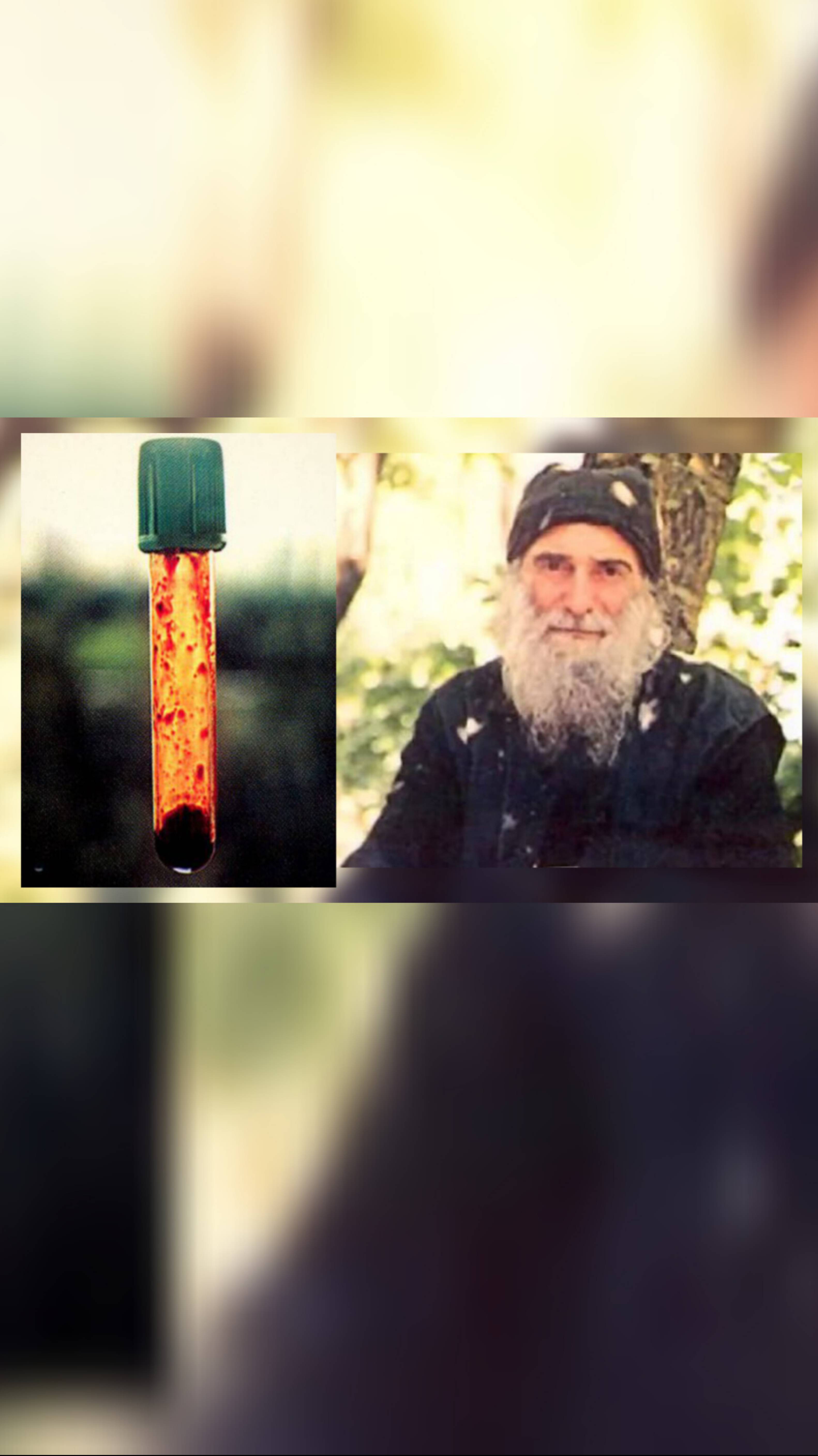 Святыня "Пробирка с нетленной кровью прп. Гавриила (Ургебадзе)"