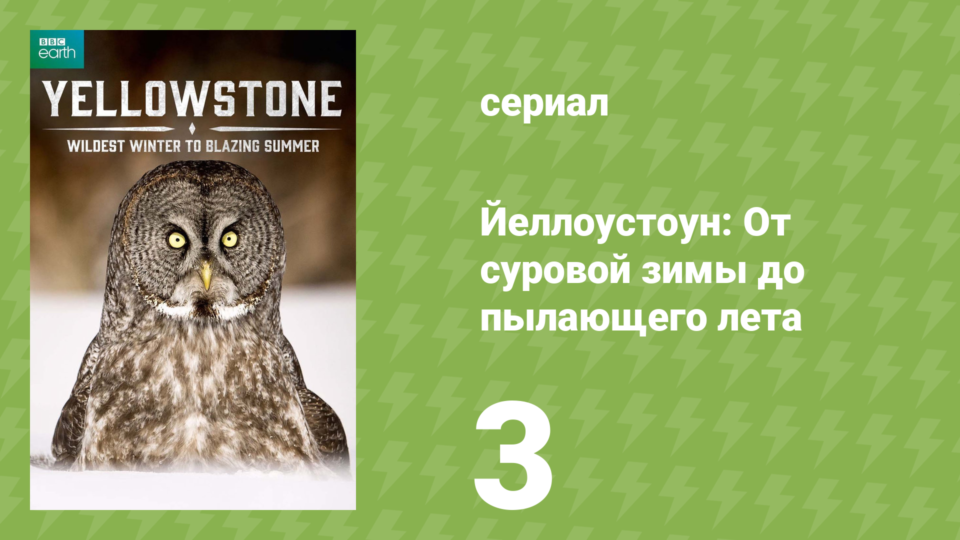 Йеллоустоун: От суровой зимы до пылающего лета 3 серия (документальный сериал, 2017)
