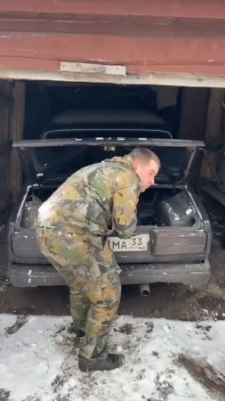 Батя с сыном и снег😅 #shorts