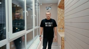 Обзор лоджии, ремонт производился зимой