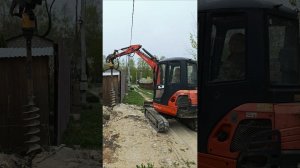 Бурим СВАИ мини-трактором