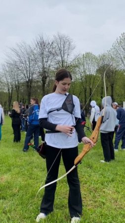 Мастер-класс по стрельбе из лука от участницы фестиваля народных игр и спорта в КБГУ