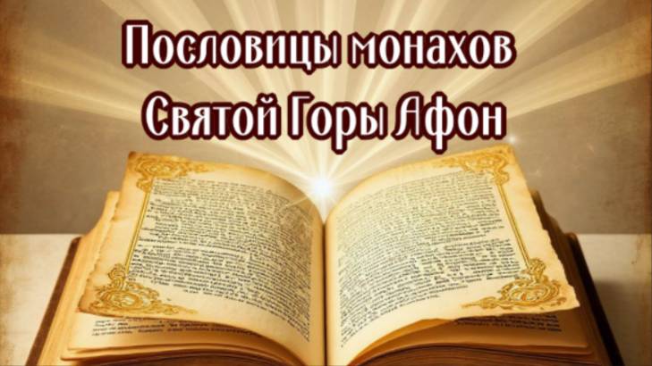 ПОСЛОВИЦЫ МОНАХОВ Святой Горы Афон
