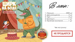 Репетиции, именинники и день цирка! Цирк на воде "Мирандус"