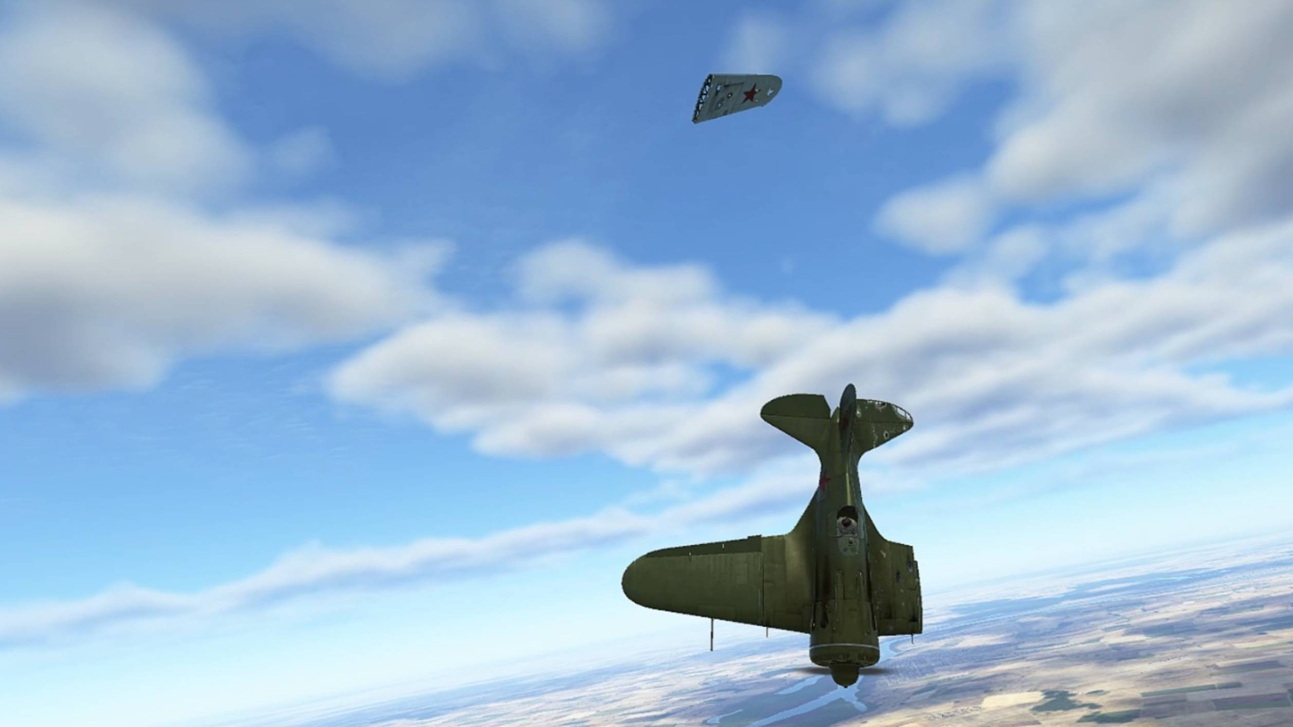 Bf109F4 против И-16 .  Крыло не вдержало перегрузок. Oculus Quest 3 VR